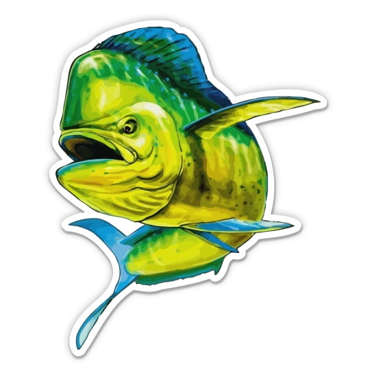 Mahi Mahi Fish - 12" Vinyl Sticker Waterproof Decal - Walmart.com