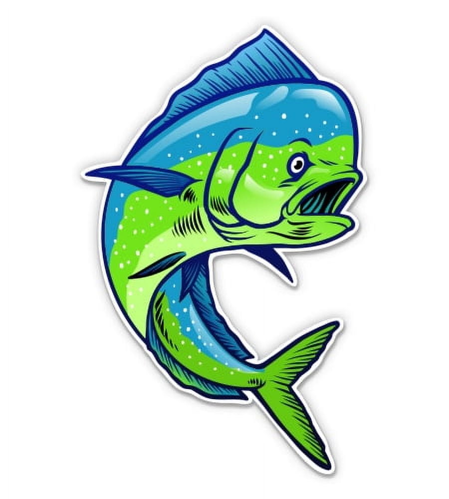 Mahi Mahi Fish Fishing Deep Sea - 3" Vinyl Sticker - For Car Laptop ...