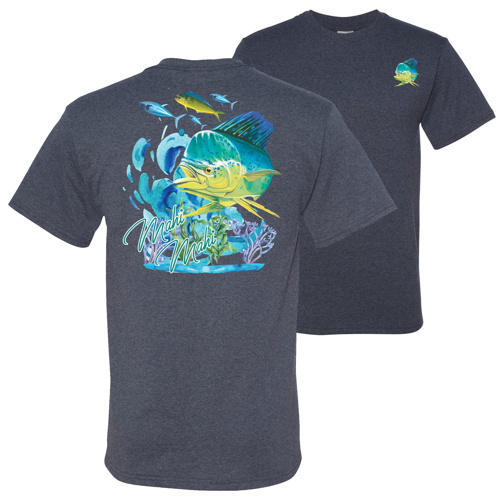 Mahi Mahi Fish Lovers Graphic FRONT AND BACK Mens T-shirts , Vintage ...