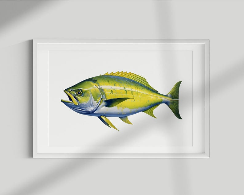 Mahi-Mahi Print, Fish Print, Mahi-Mahi, Wall Print, Fish Poster, Fish ...