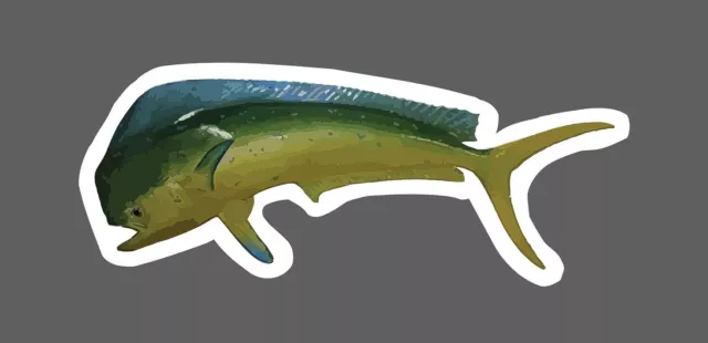 Mahi Mahi Sticker Dolphin Fish Waterproof Sticker Phone Decal Water ...