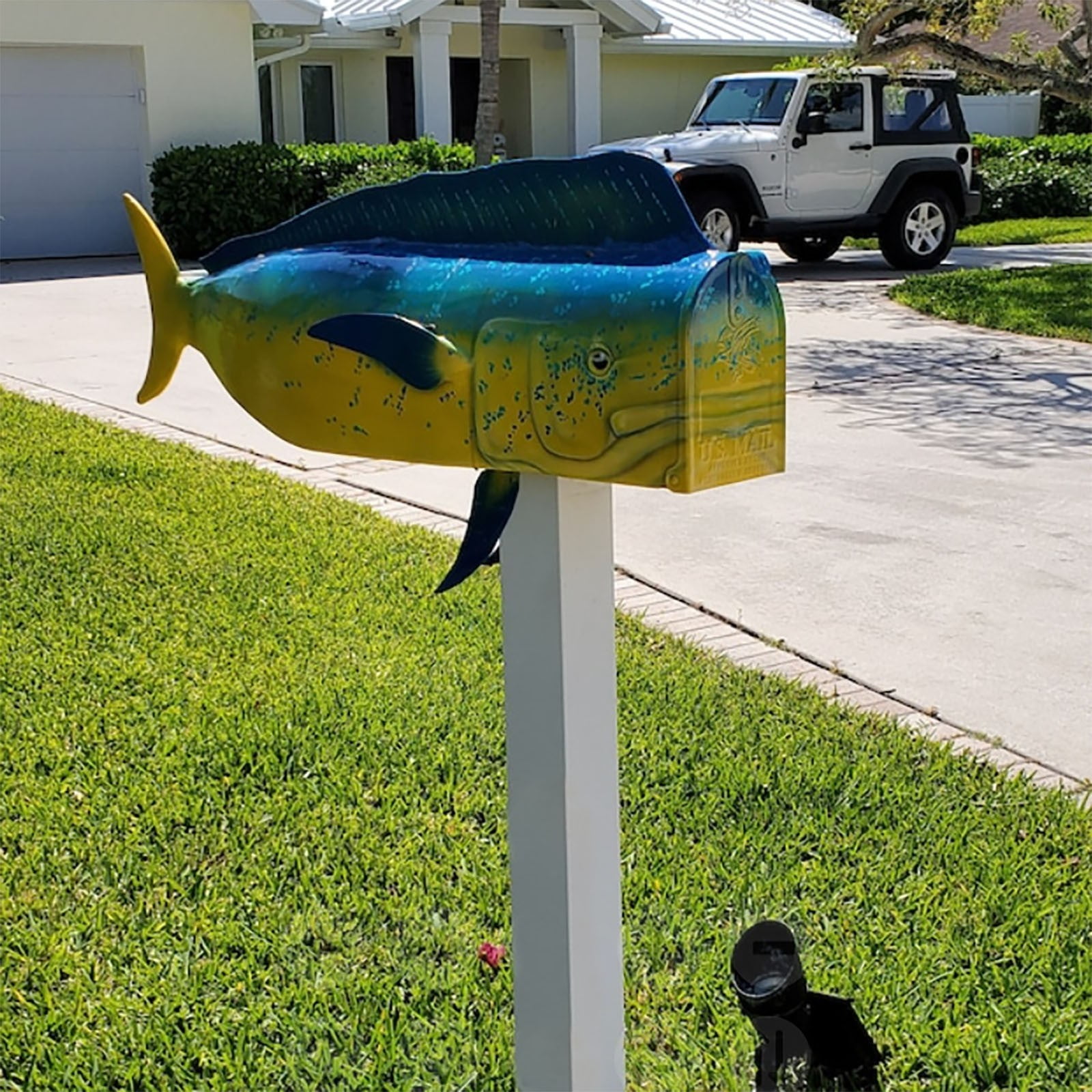 Mahi Mahi (dolphin Fish) Mailbox Garden Dolphin Fish Decoration Metal ...