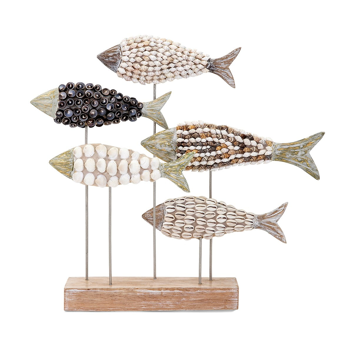 Mahi Mosaic Shell Fish Statuary - Walmart.com