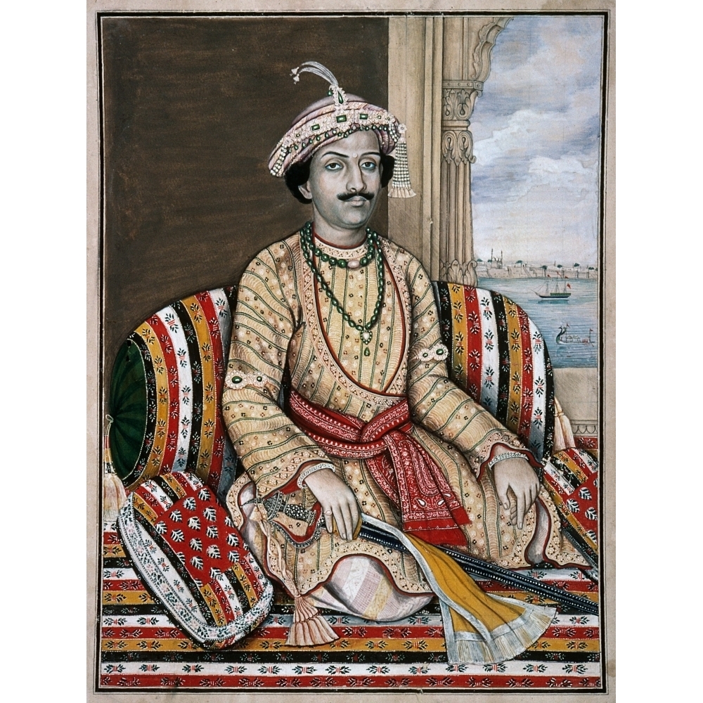 Mahip Narain Singh. Nmaharaja Of Benares India 1781-1796. Seated At A ...