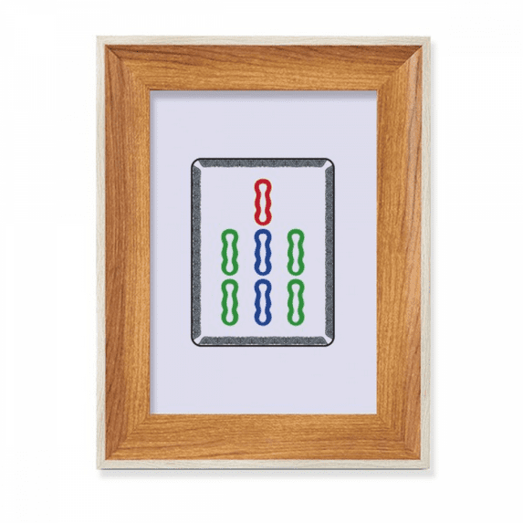Mahjong Bar 7 Tiles Pattern Desktop Wooden Photo Frame Display Picture ...
