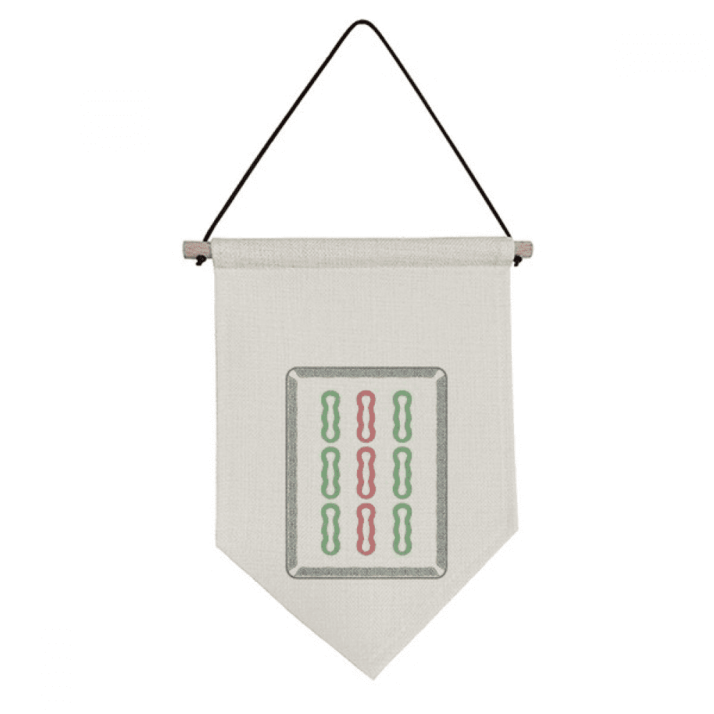 Mahjong Bar 9 Tiles Pattern Canvas Flag Hanging Wall Art Decor Banner ...