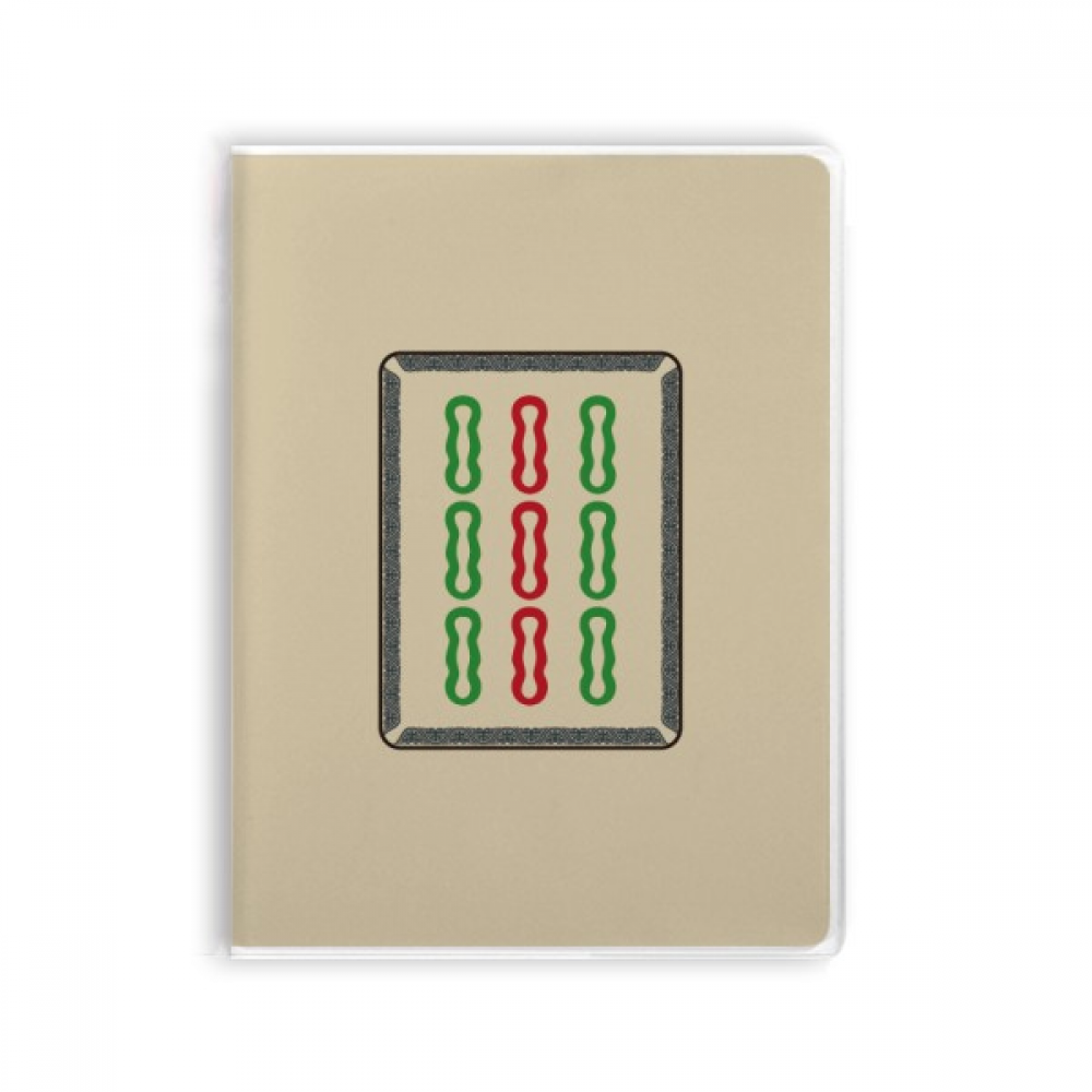 Mahjong Bar 9 Tiles Pattern Notebook Gum Cover Diary Soft Cover Journal ...