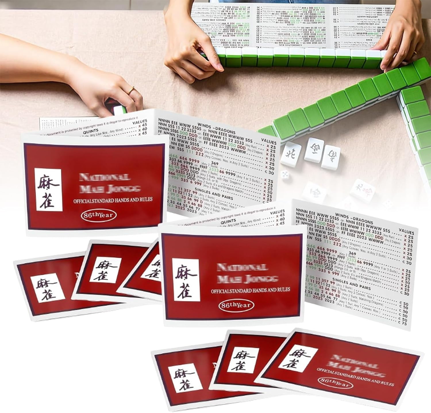 2025 Mahjong Card Set For Tournaments 2025 Mahjong Cards - Large Size ...
