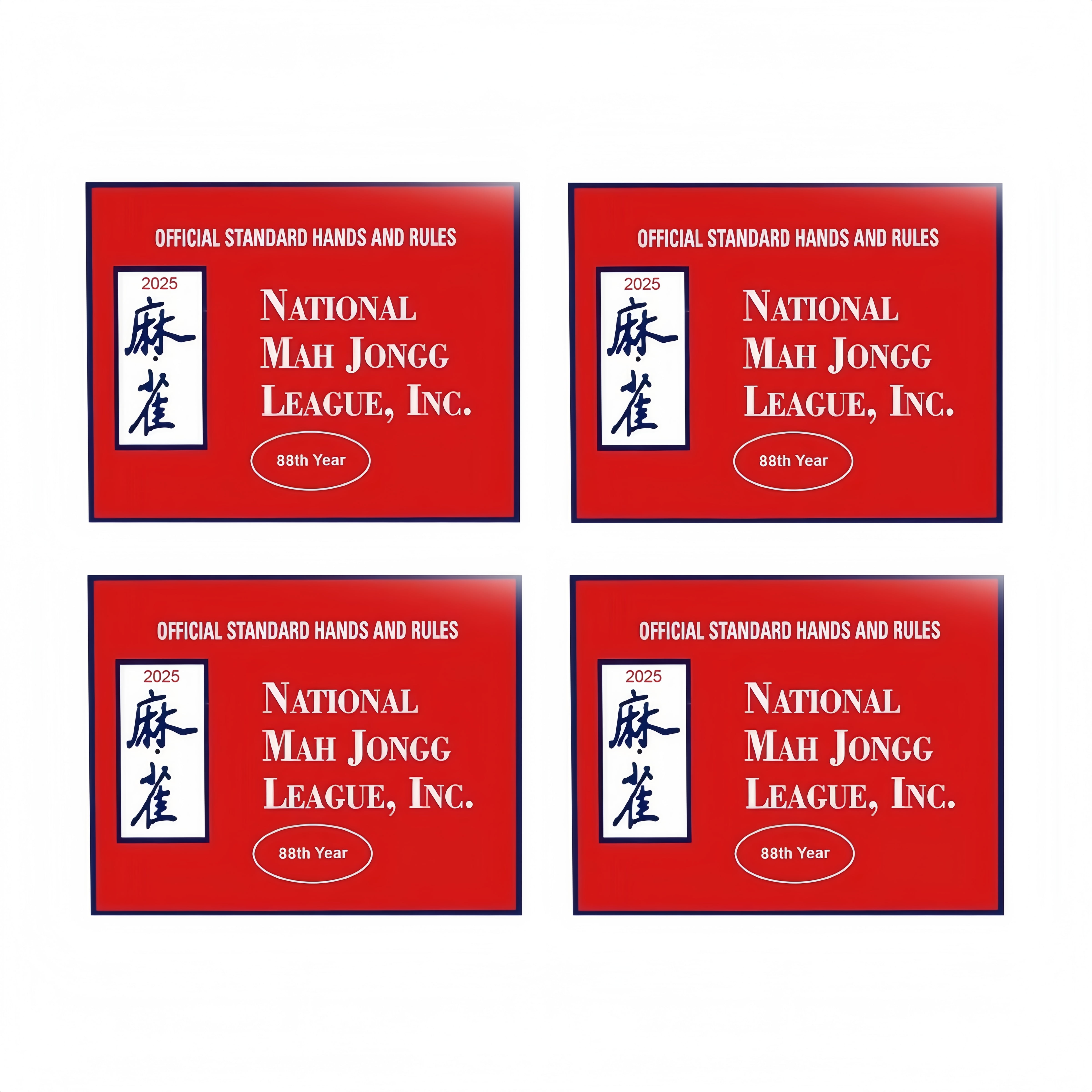 Mahjong Cards 2025, 2025 Mah Jongg Large Size Card, Red National ...