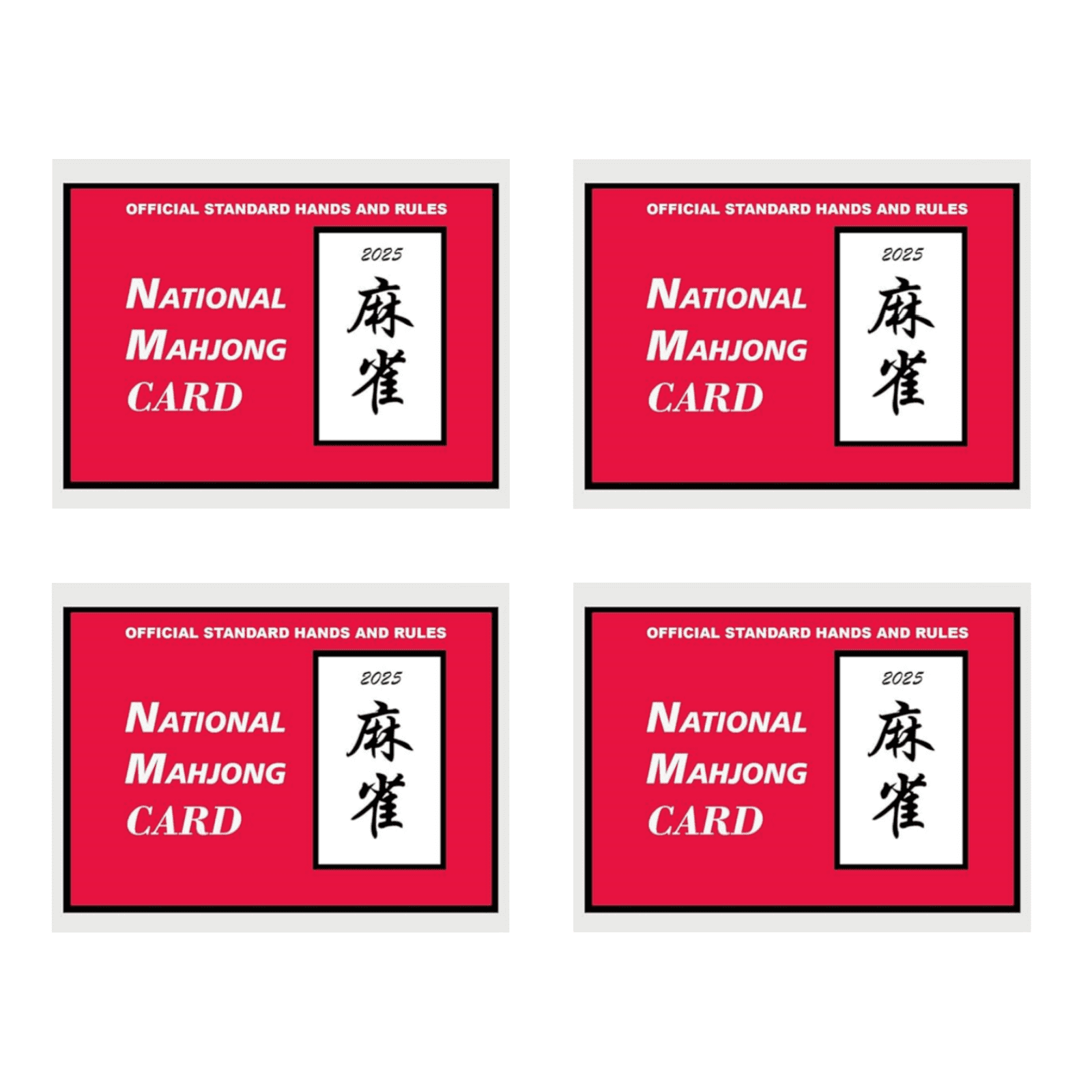 2025 Large Mahjong Cards 2025 American Mahjong Cards 4-Pack - Large ...