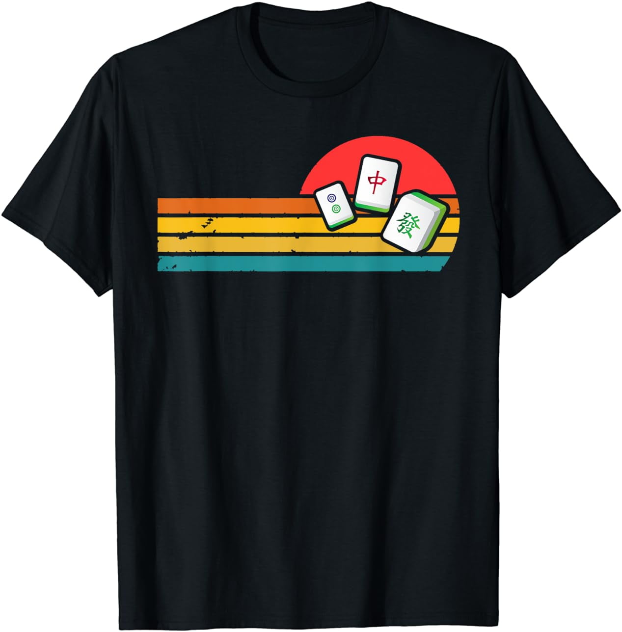 Mahjong Chinese 80s Retro Mah Jongg T-Shirt - Walmart.com