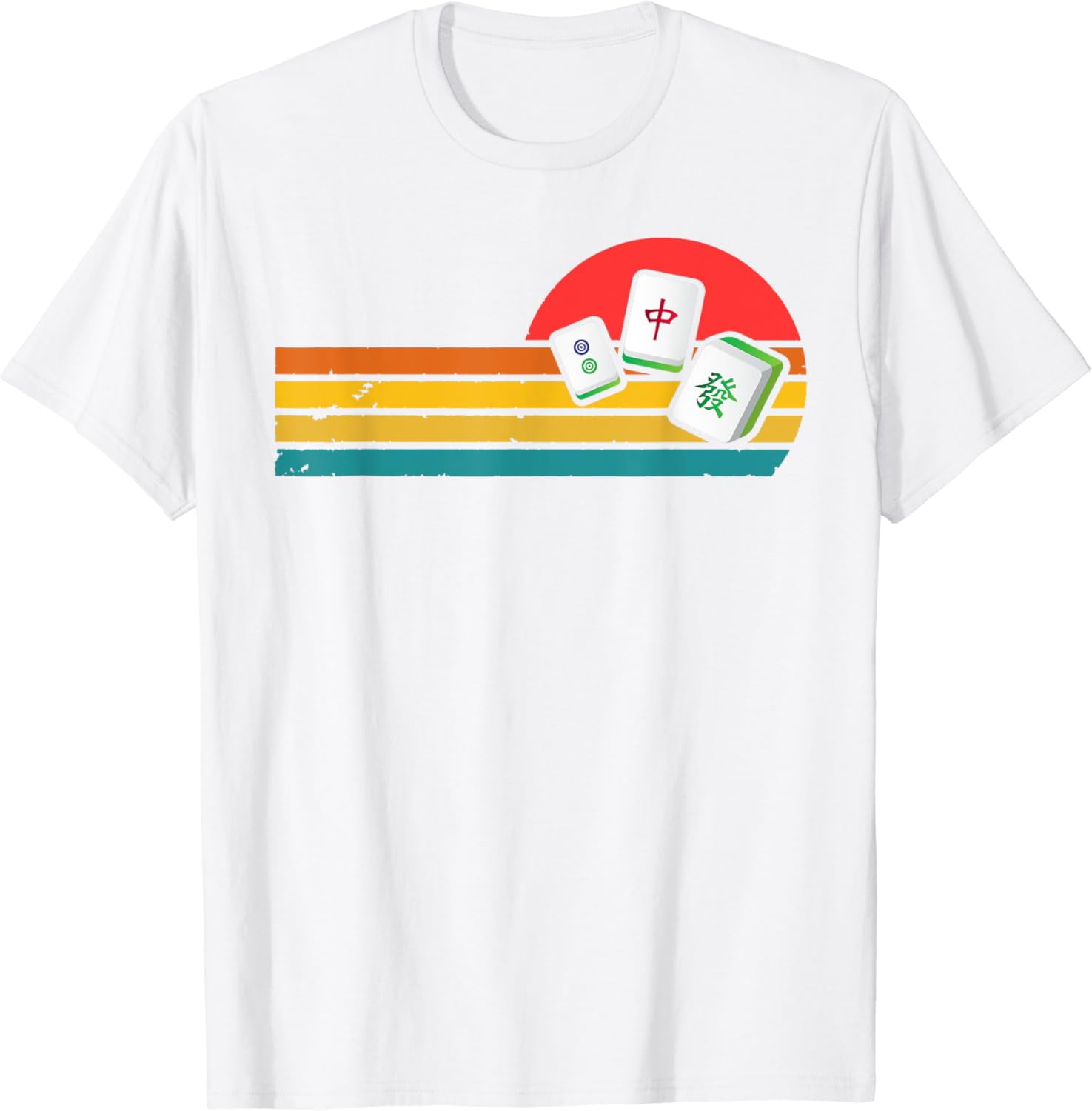 Mahjong Chinese 80s Retro Mah Jongg T-Shirt - Walmart.com