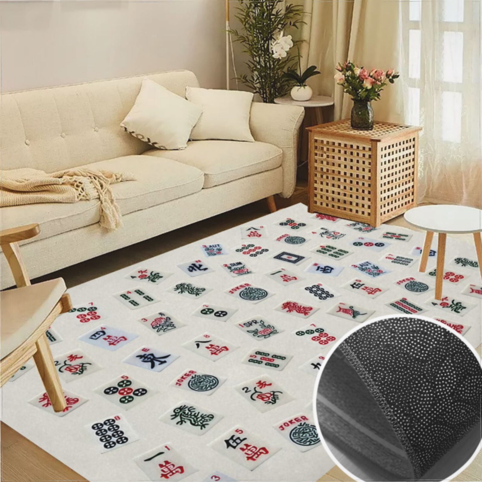 Mahjong Game Tiles Design Adult Home Decor Bedroom Living Room Crystal ...