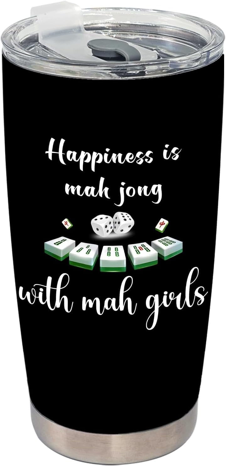 Mahjong Gifts Tumbler, Mah Jong Accessories Stainless Steel Tumbler ...
