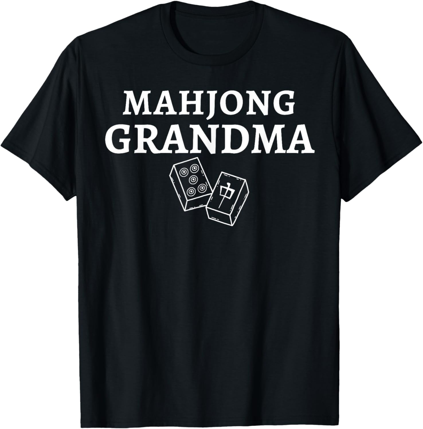 Mahjong Grandma Player Game Grandmother Mah Jong T-Shirt men and women ...