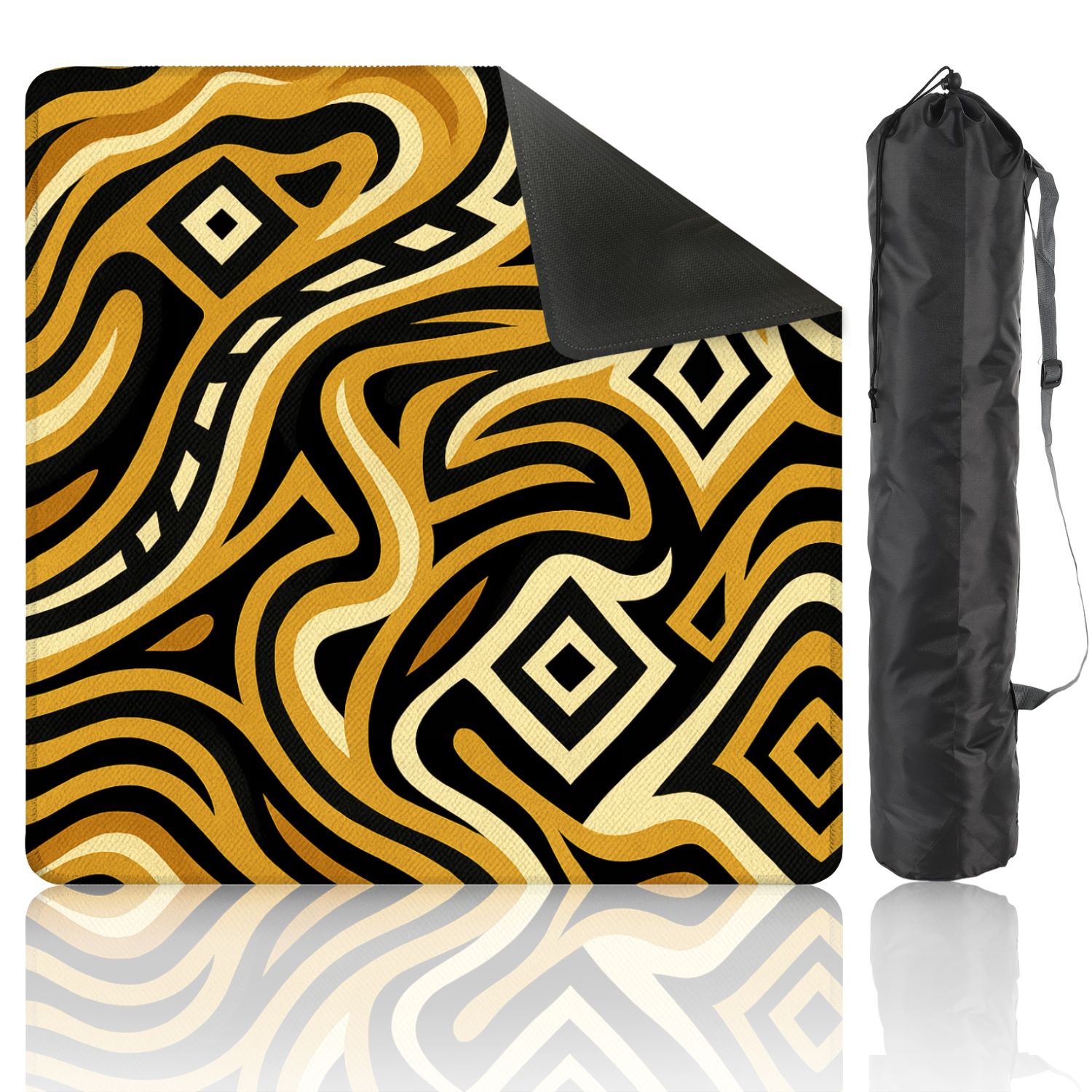Mahjong Mat 31.5" x 31.5" Leopard zebra tiger mix furry skin seamless ...