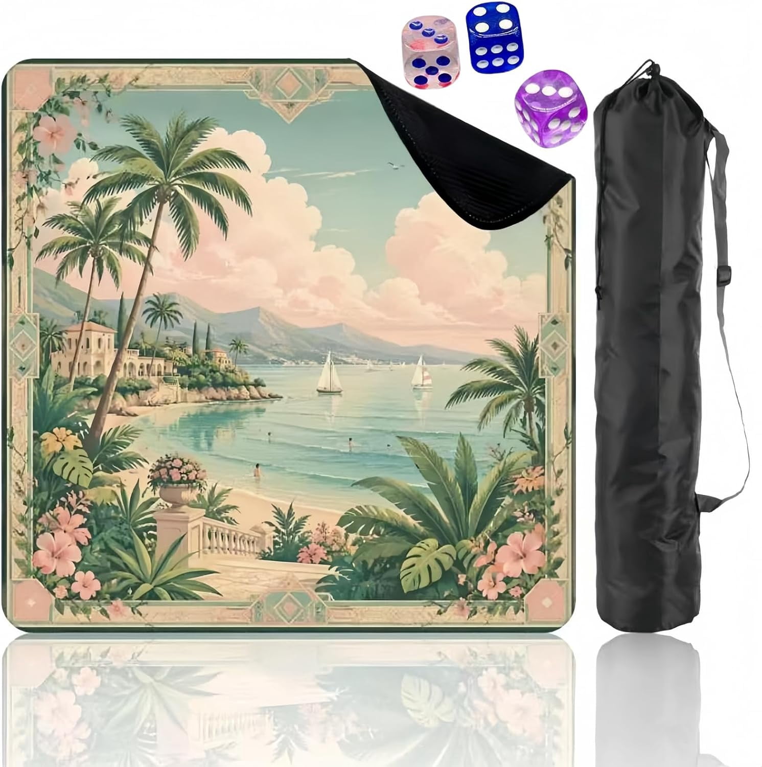 Mahjong Mat Non-Slip Noise Reduction Waterproof Easy to Clean Portable ...