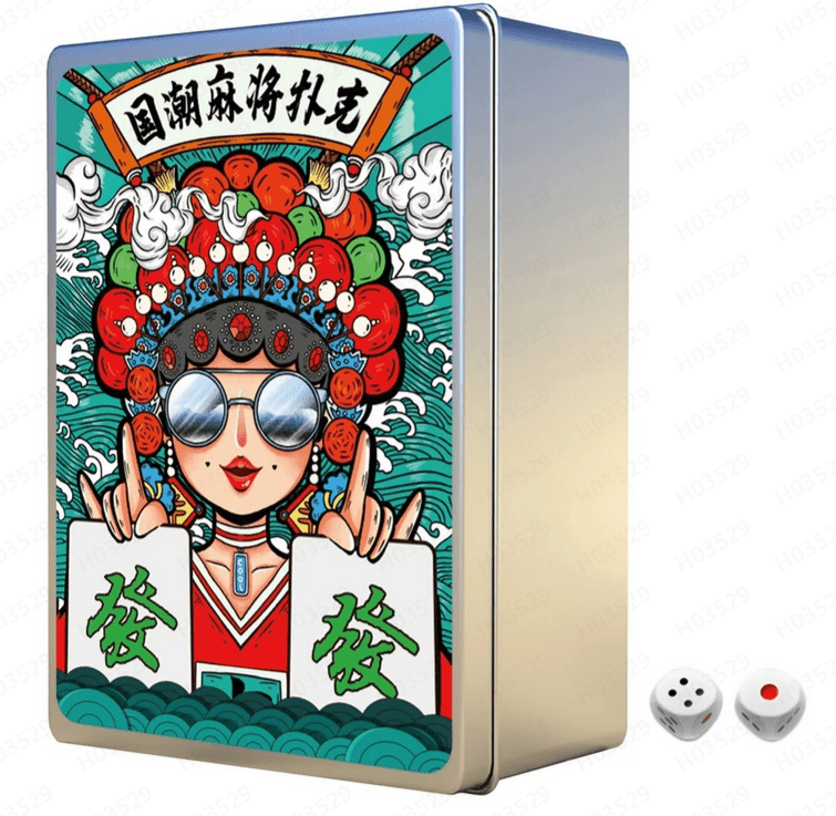 Mahjong Playing Cards 144 Cards/Set Waterproof Games Accessories Family ...