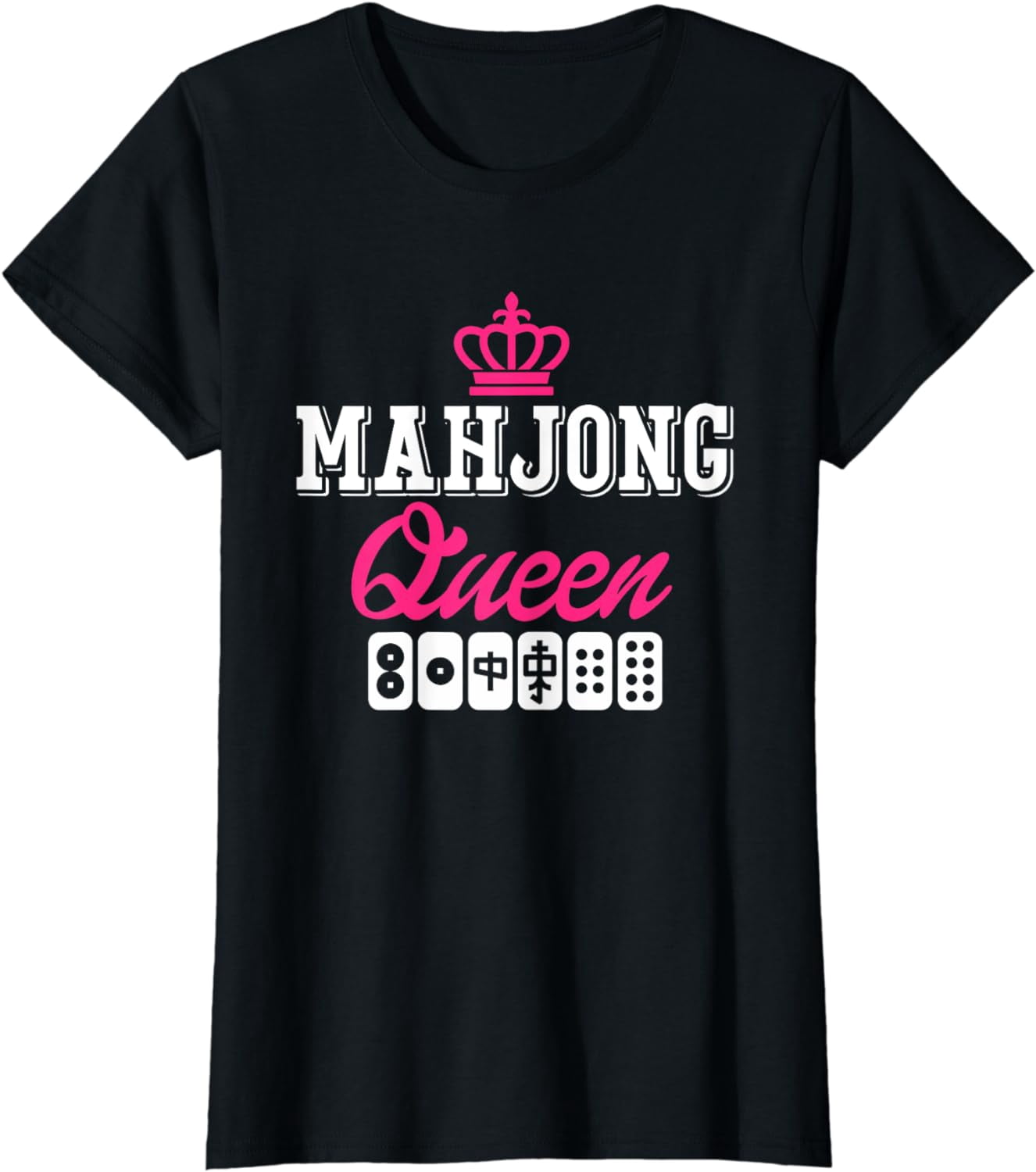 Mahjong Queen Board Game Player Mah-Jongg Solitaire China T-Shirt ...