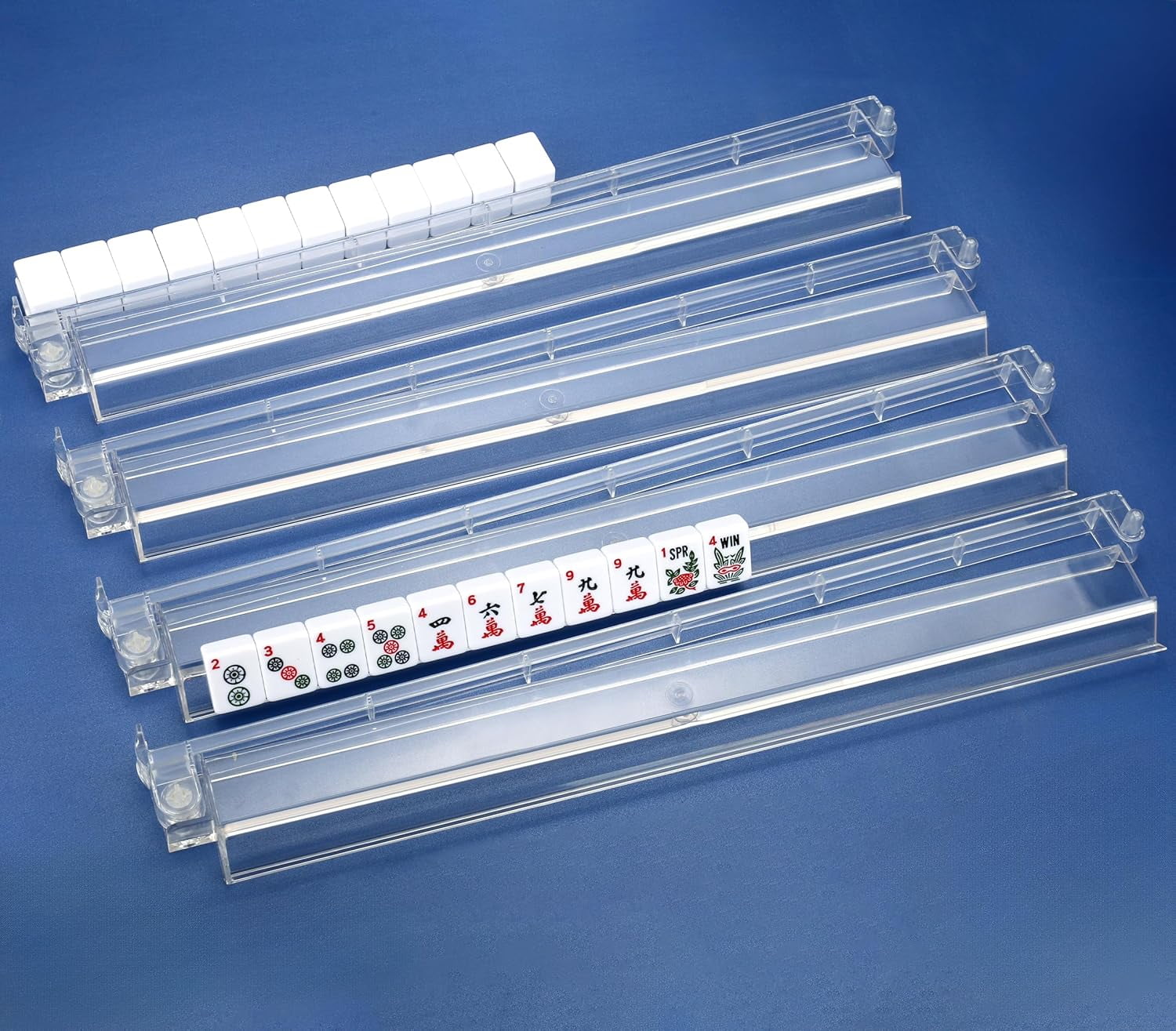 Mahjong Racks with Pushers, Convenient Rotating One-Piece Mahjong Rack ...