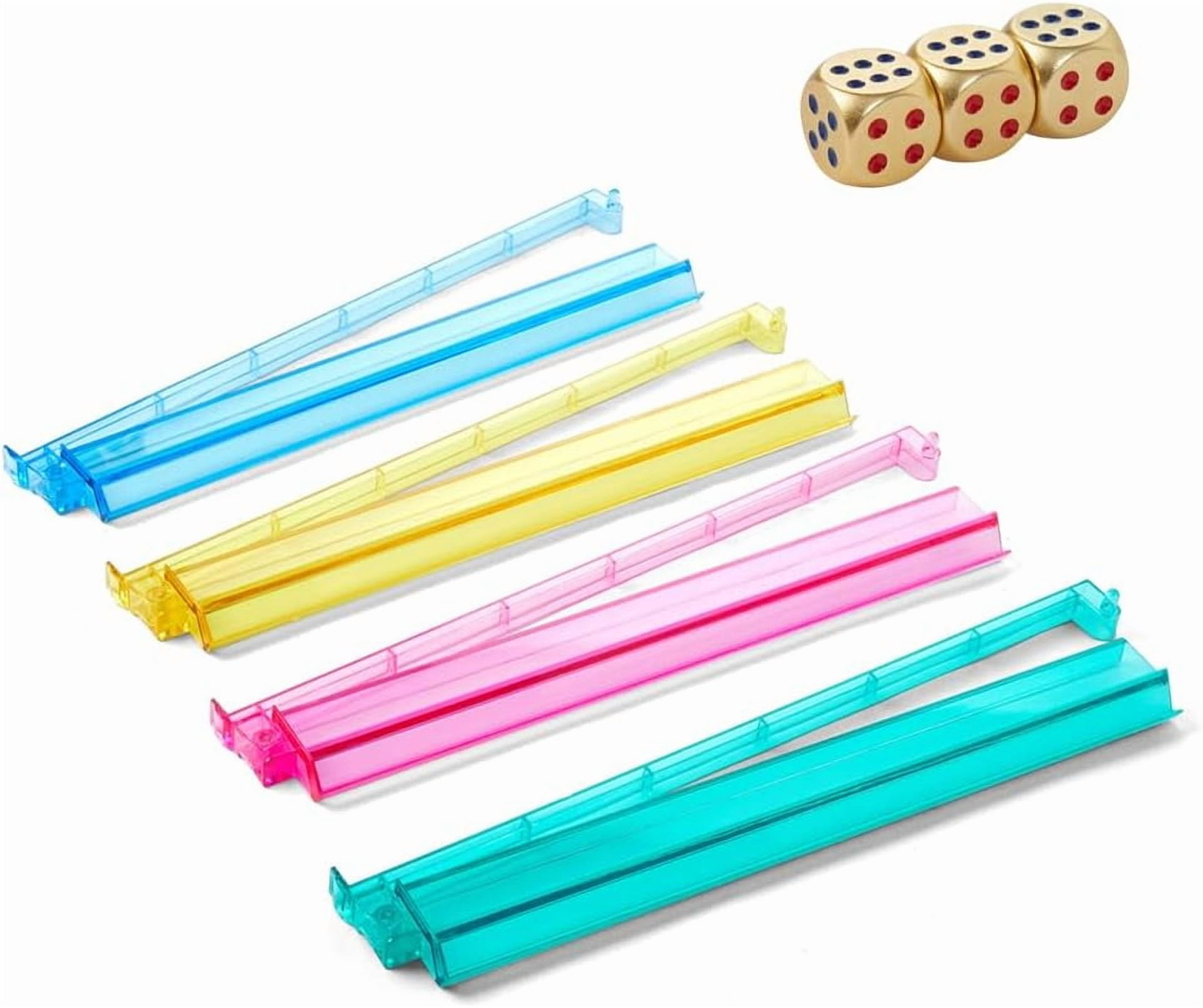 Mahjong Racks with Pushers, Enhanced Mah Jongg Tile Holders with 3 ...