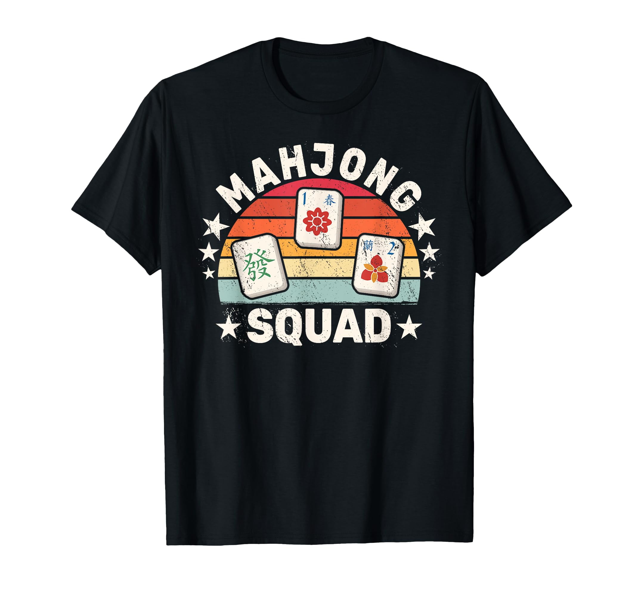 Mahjong Squad Mahjongg Social Game Chinese Mahjong Retro Men T-Shirt ...