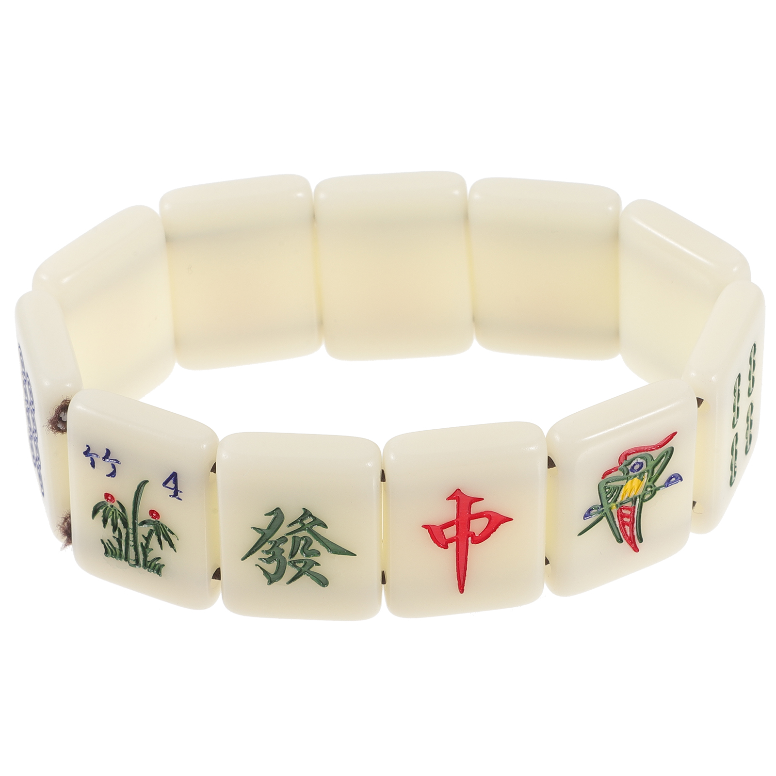 Mahjong Stretchy Bracelet Creative Handmade Adjustable Mahjong Bracelet ...