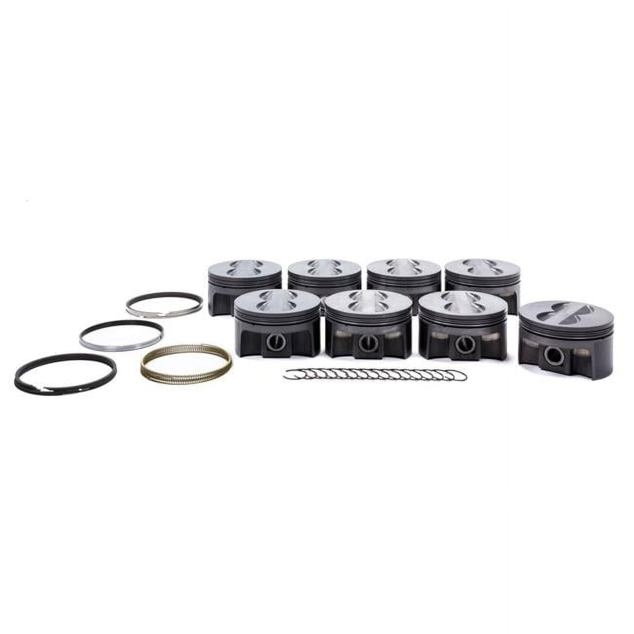 Mahle 930203630 Small Block Chevy PowerPak Flat & Top Piston Set, 4.030 ...