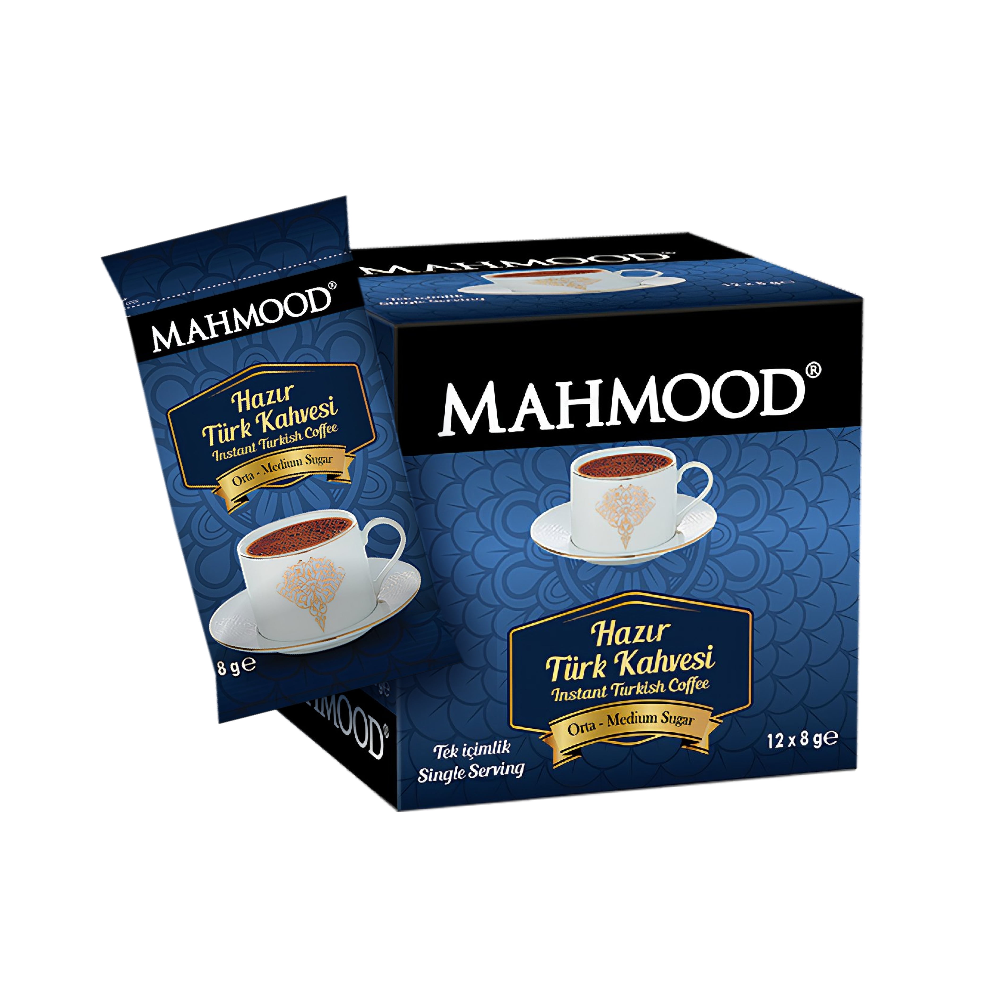 Mahmood Coffee Instant Coffee Mix, Turkish Coffee Medium Sugar, 12 ...