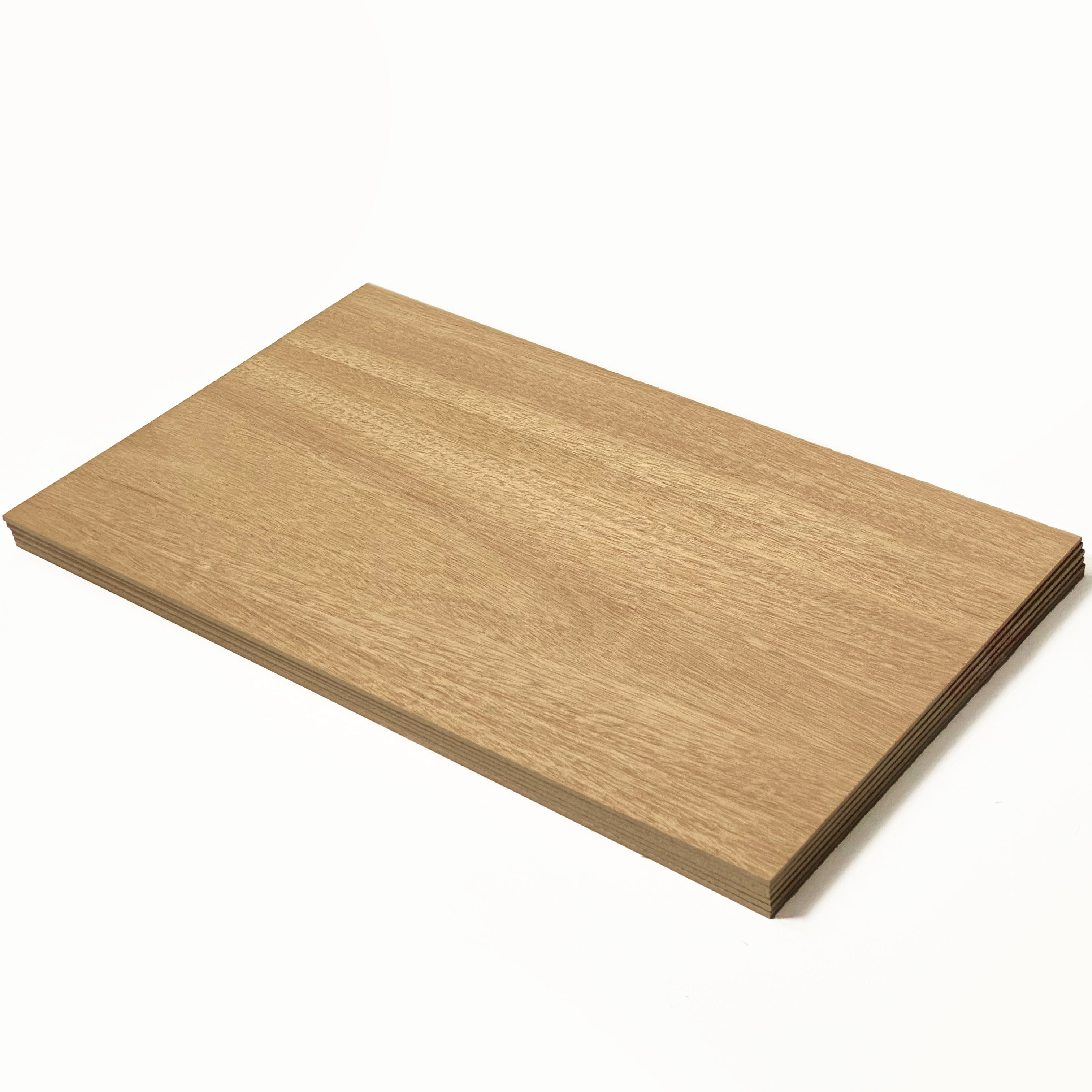 Mahogany | 3.9mm 1/8th inch, 12”x19” Premium Unfinished Two Sided with ...