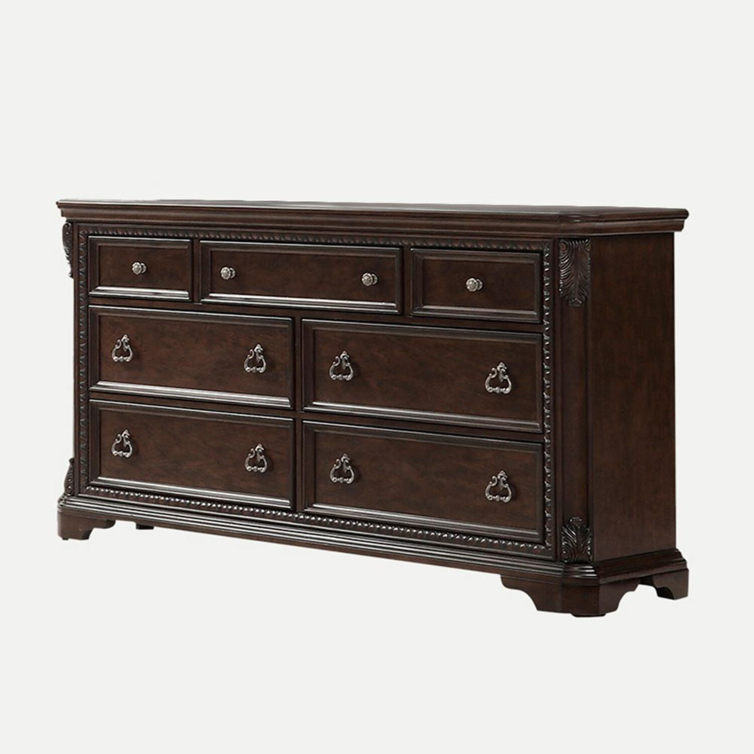 Mahogany 7 Drawer Dresser Mahogany Solid Wood Mdf - Walmart.com