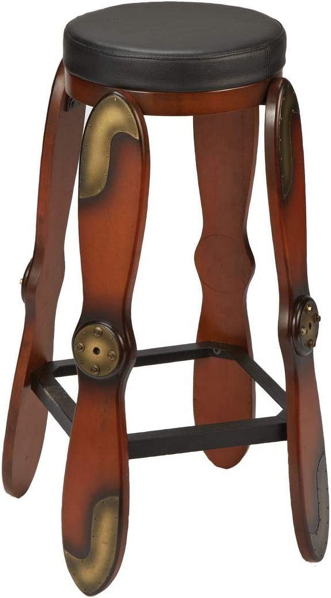 Mahogany Airplane Propeller Bar Stool 30" Tall Aircraft - Walmart.com