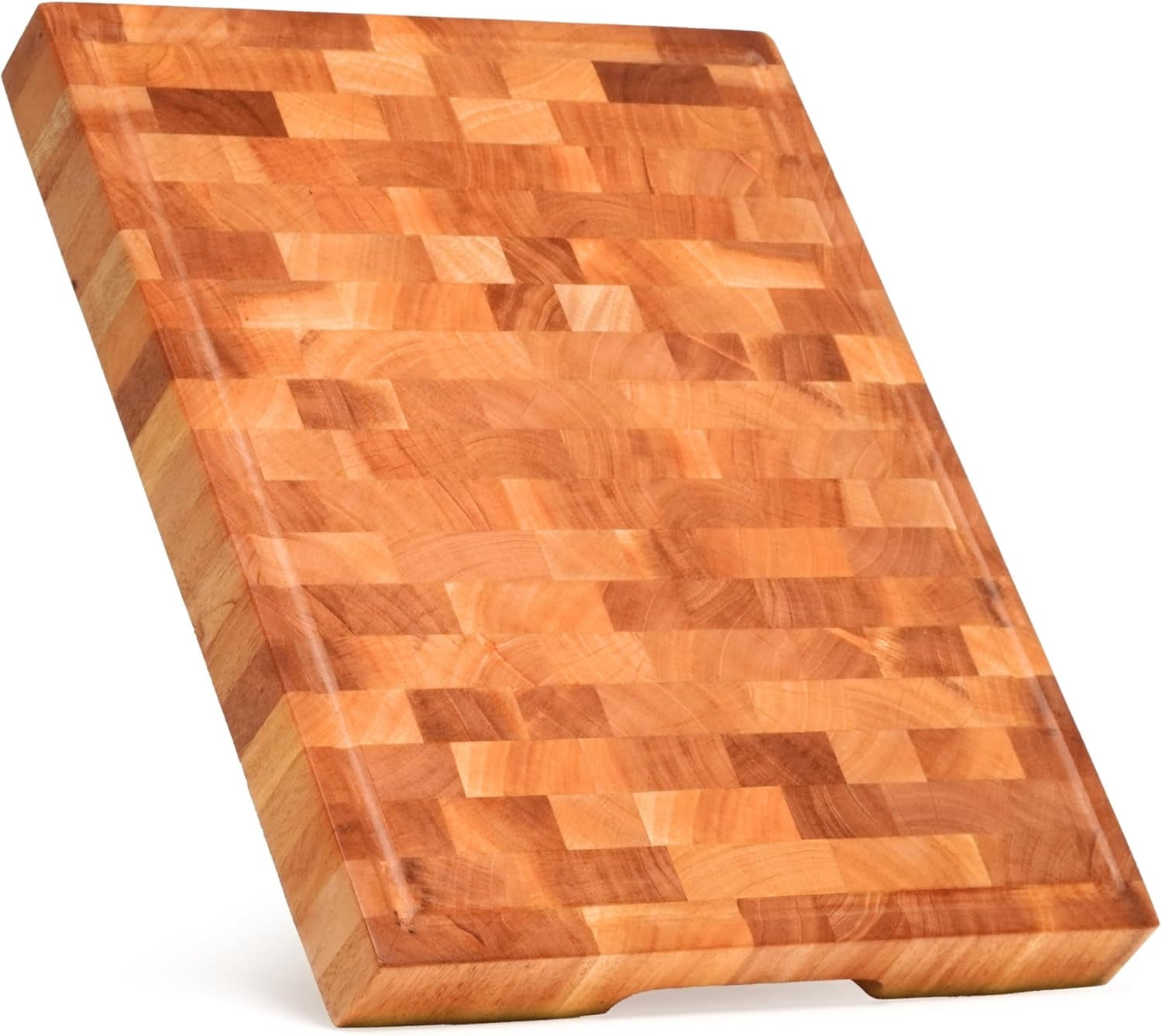 Mahogany End-Grain Wood Cutting Board – 16.5x12.6x1.6" Butcher Block ...