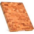 Mahogany End-Grain Wood Cutting Board – 16.5x12.6x1.6" Butcher Block ...