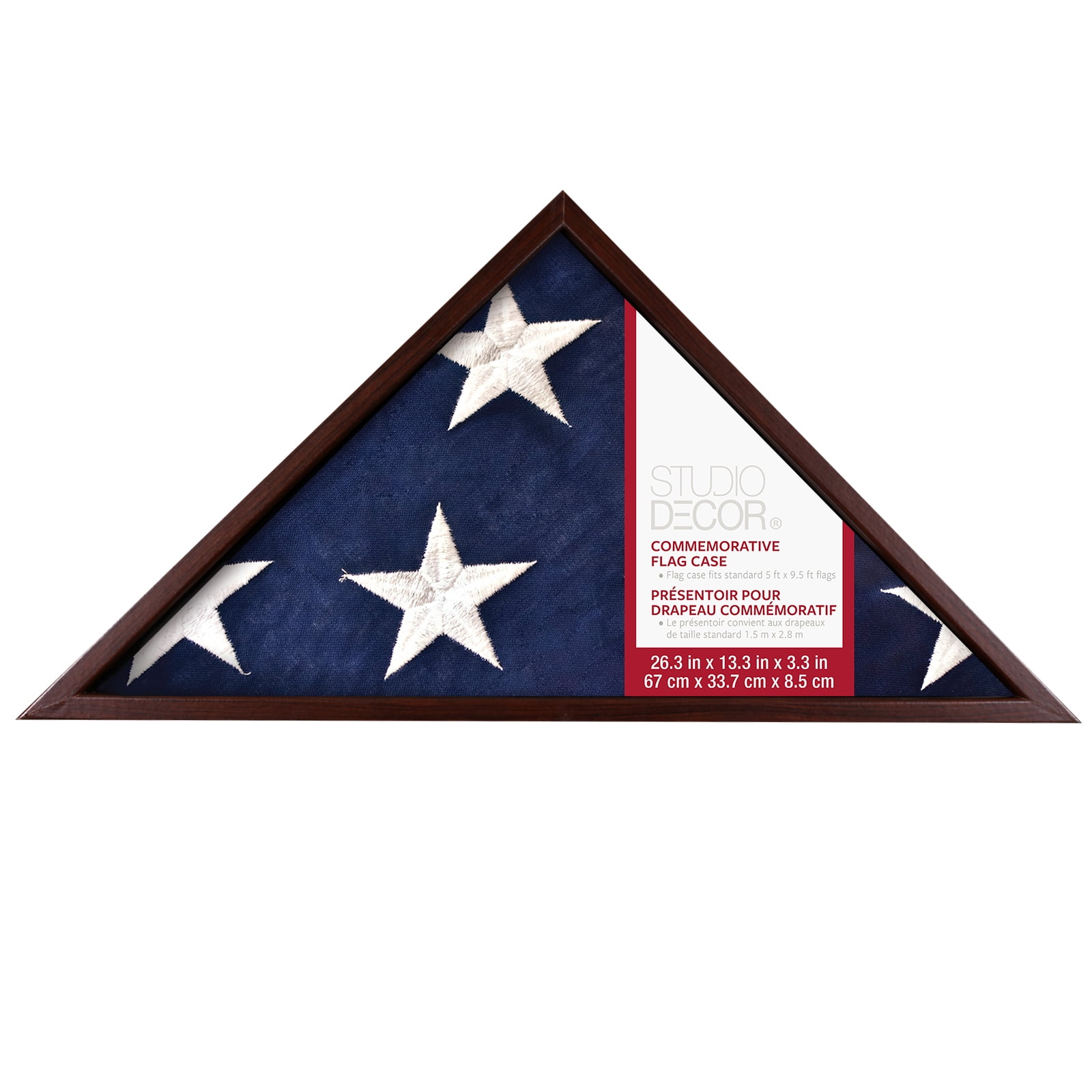 Mahogany Memorial Flag Case by Studio Decor - Funeral Military Display ...