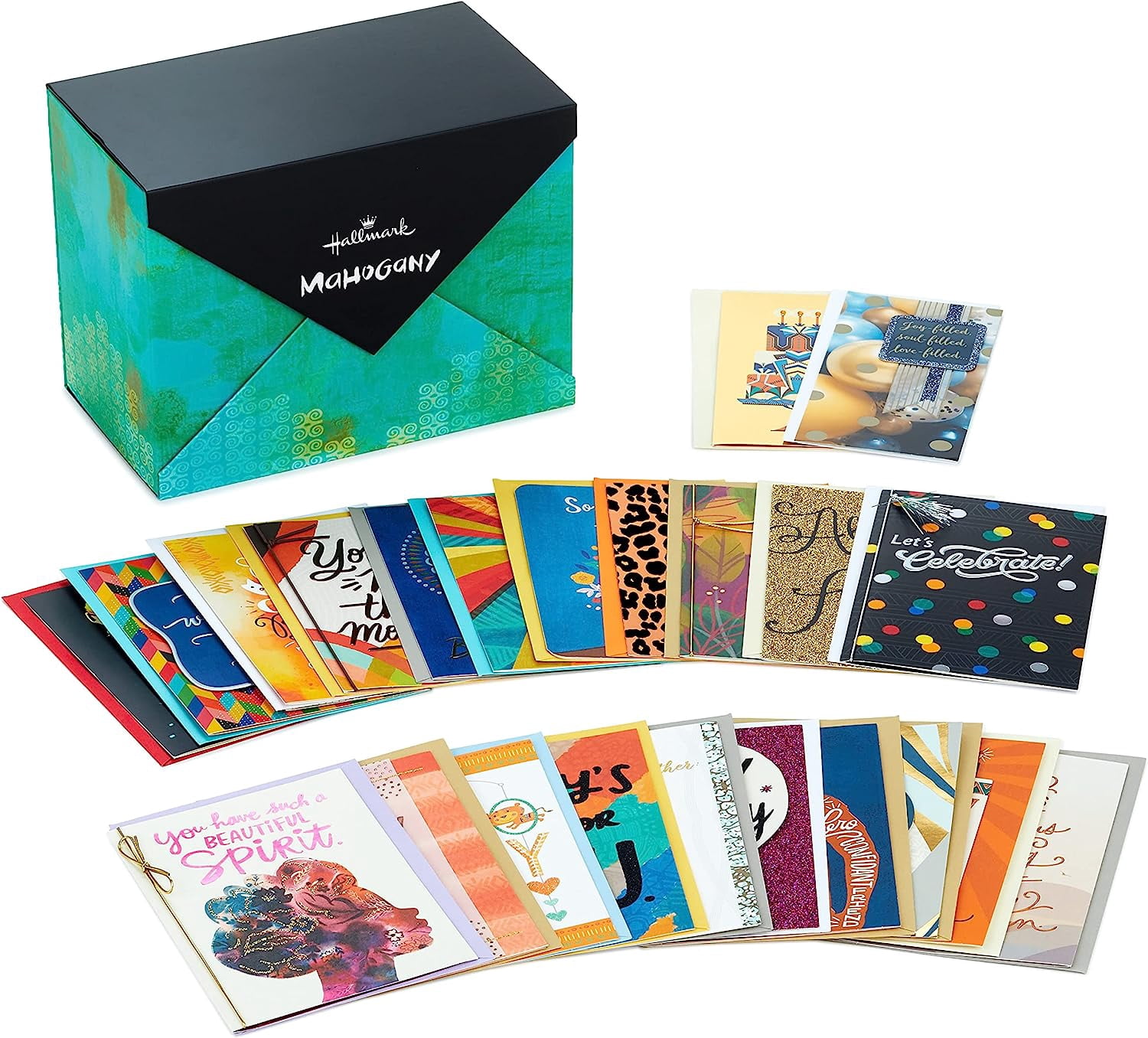 Mahogany Pack of 24 Handmade Assorted Boxed Greeting Cards—Birthday ...