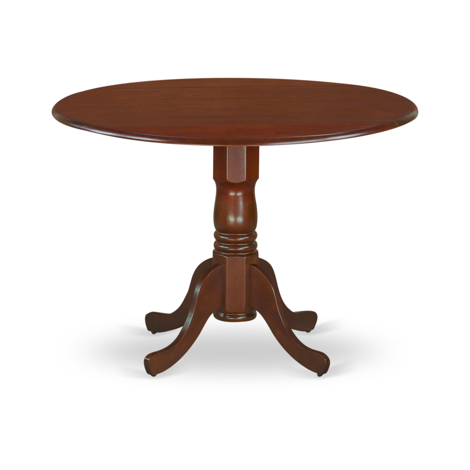 Mahogany Round Kitchen Table Set - DLML5-MAH-LC-VV , 5 Pc Small Table ...