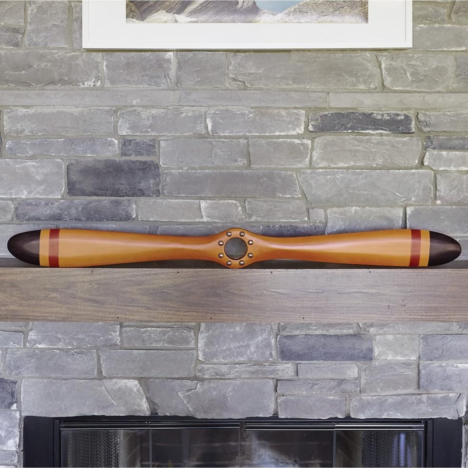 Mahogany Vintage Aircraft Wooden Propeller (46") with Detailed Center ...