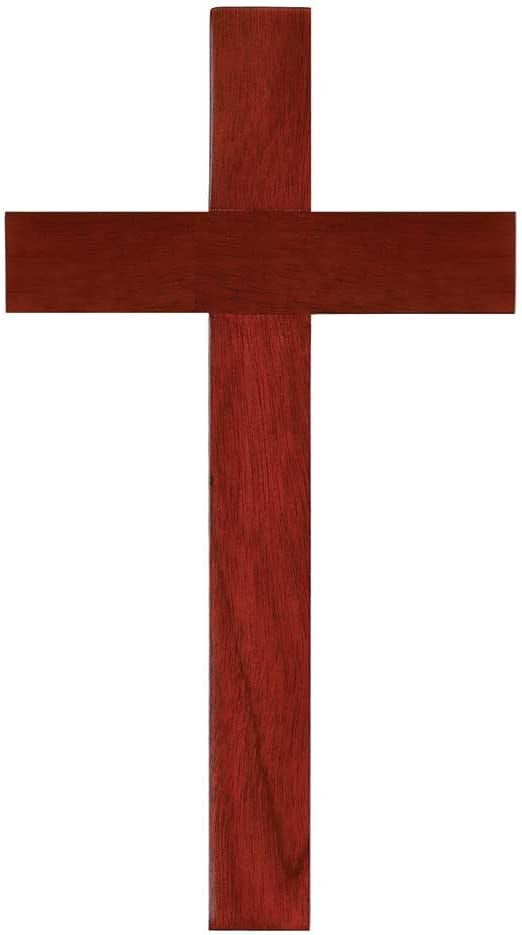 Mahogany Wood 10 Inch Christian Wall Cross Lord God Jesus - Walmart.com