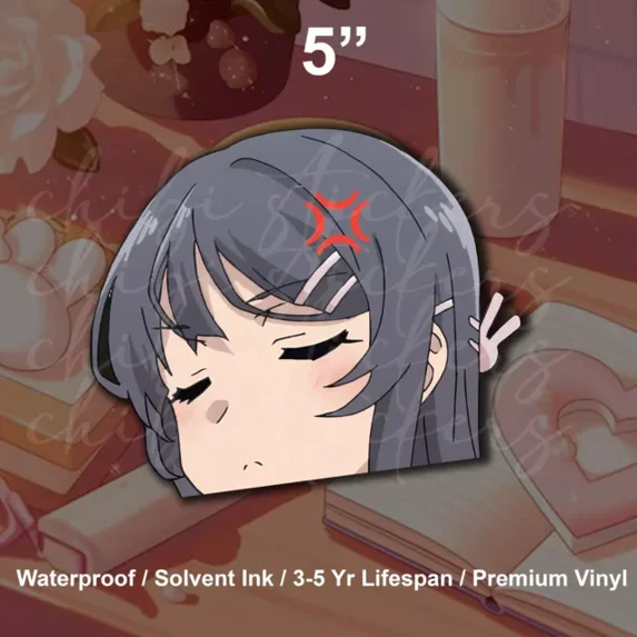 Mai Sakurajima Bunny Girl Senpai Sticker Vinyl Sticker Waterproof Decal ...