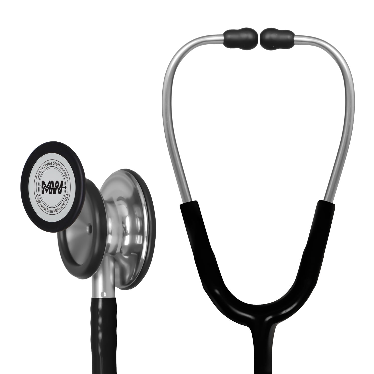 MaiWieel Classic Monitoring Stethoscope Professional Dual Head Black ...