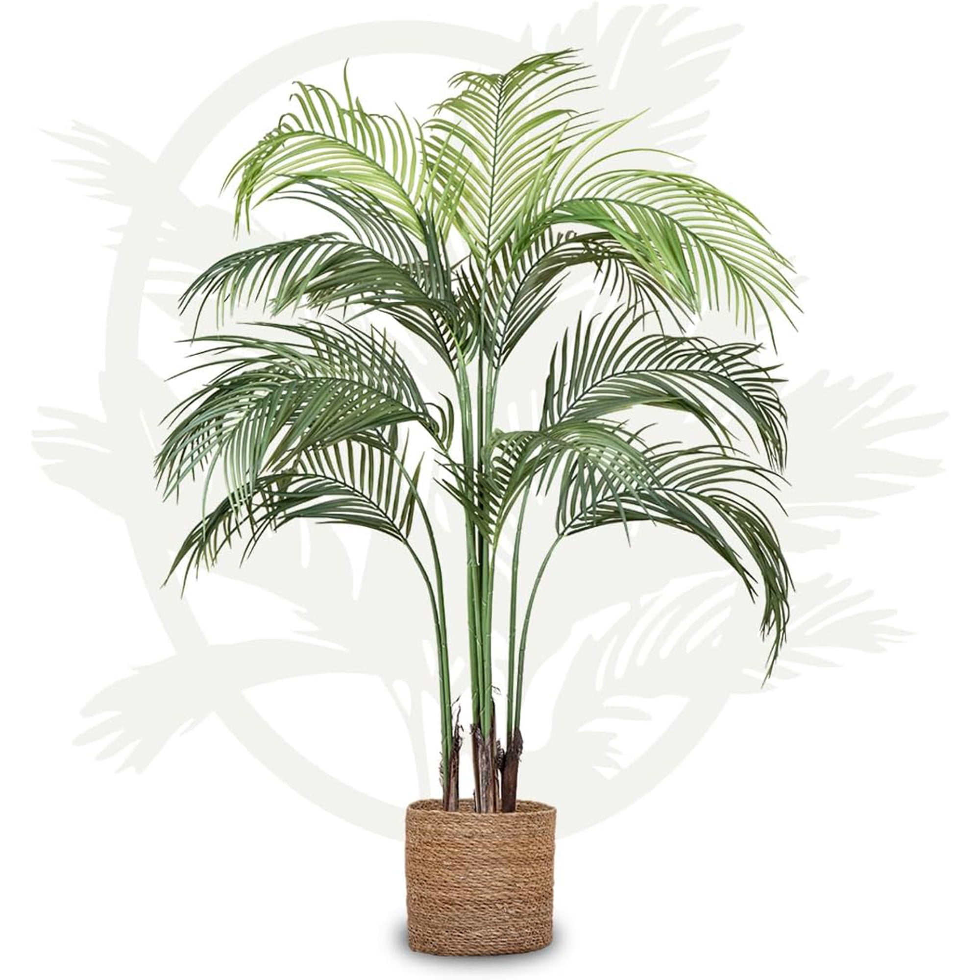 Maia Shop Palm Tree 5' Tall Faux Plant Fake Silk Tree with Realistic ...