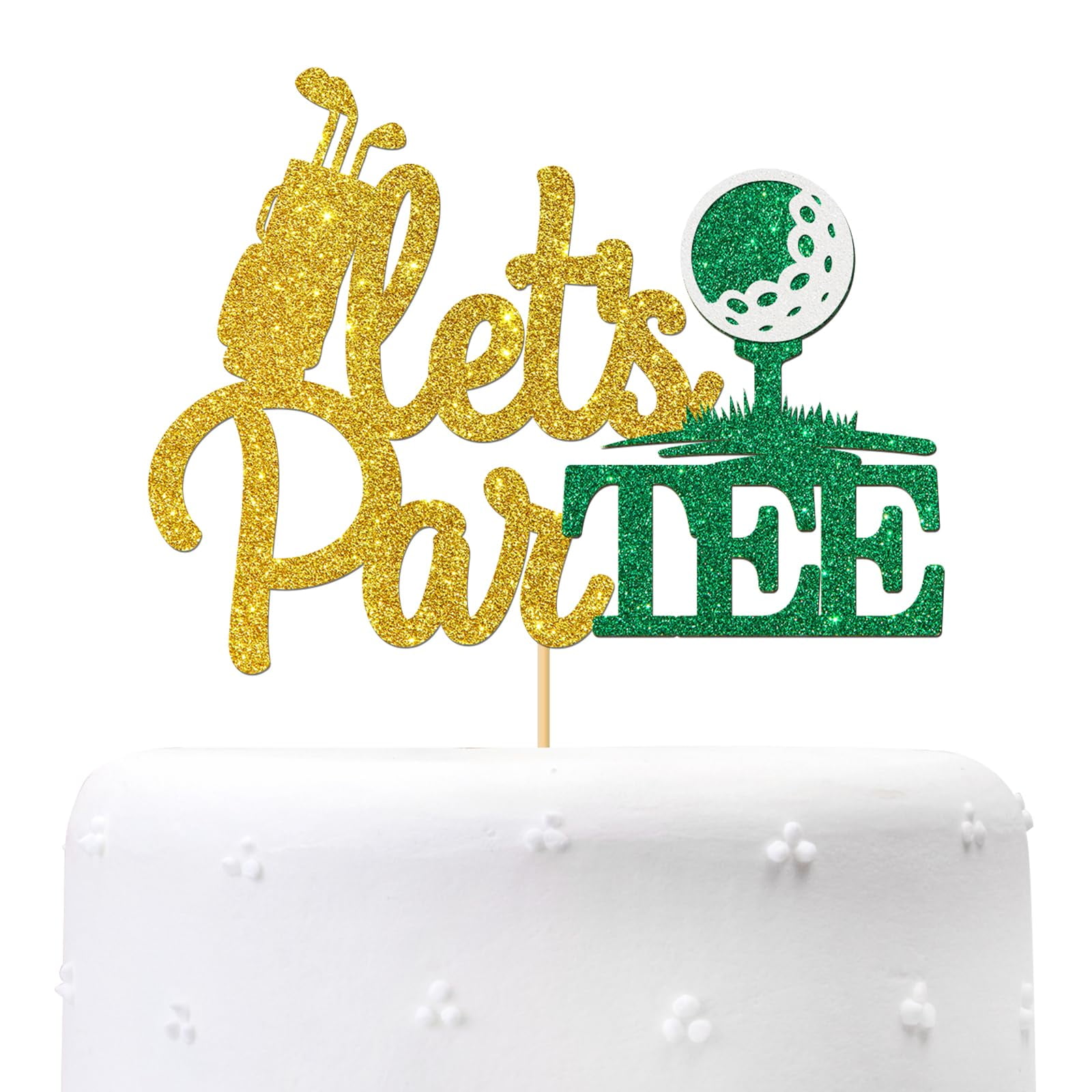 Maicaiffe Let's ParteeTRDN Cake Topper, Golf Theme Birthday Retirement ...