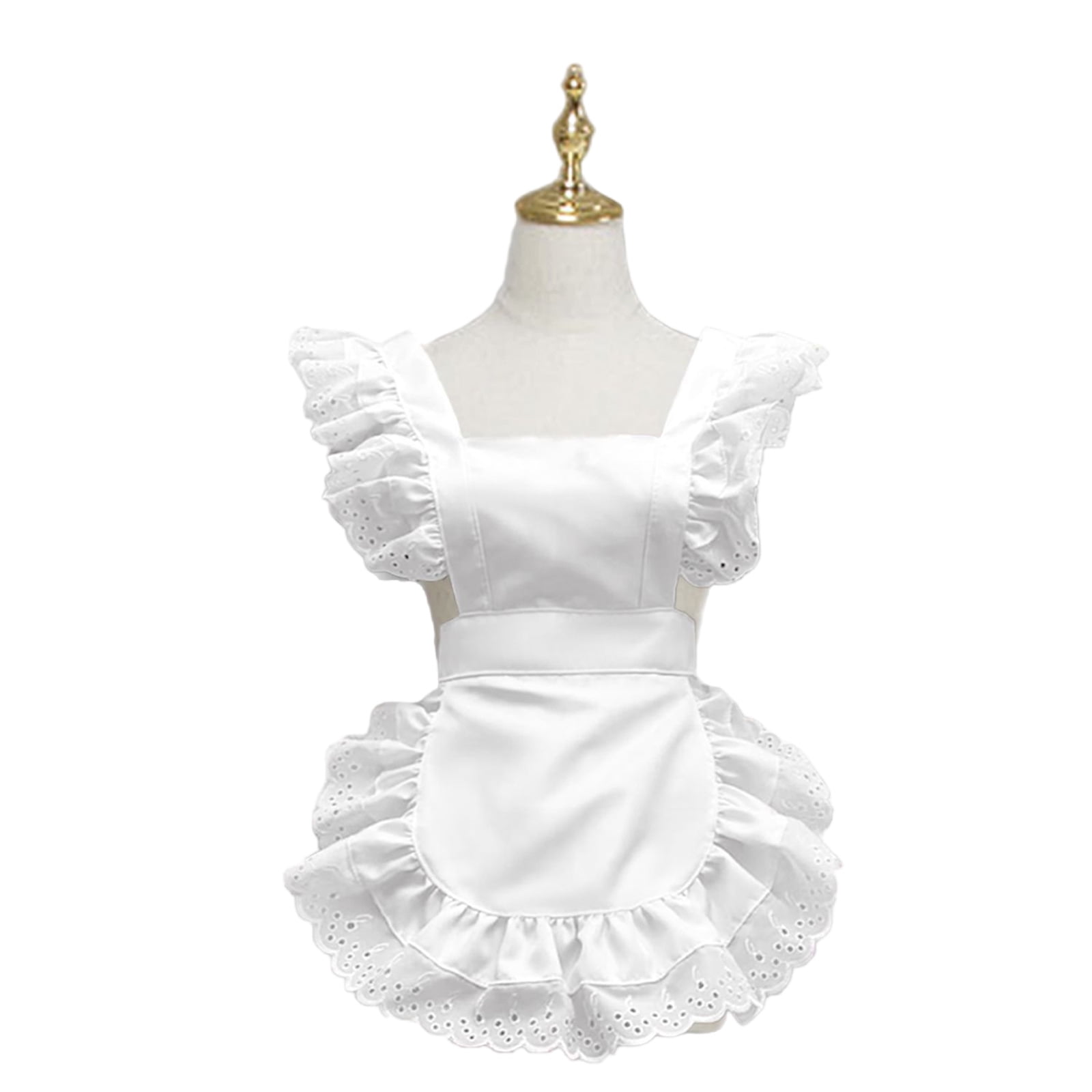 Maid Apron Costume Ruffled Waist Apron Halloween Maid Apron for Women ...