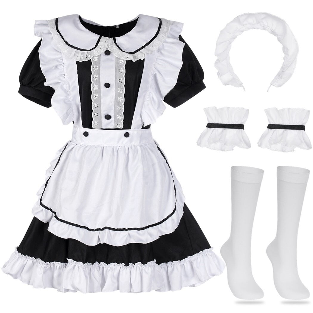 Maid Cosplay Dress Set, Maid Apron Dress, Anime Cute Cosplay Costume ...