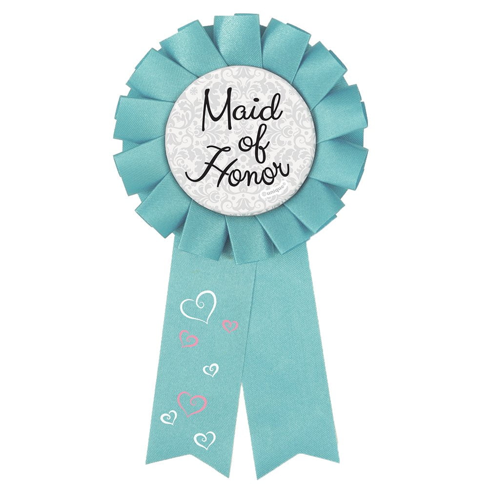 Unique Maid of Honor Award Ribbon, 5.5", Teal - Walmart.com