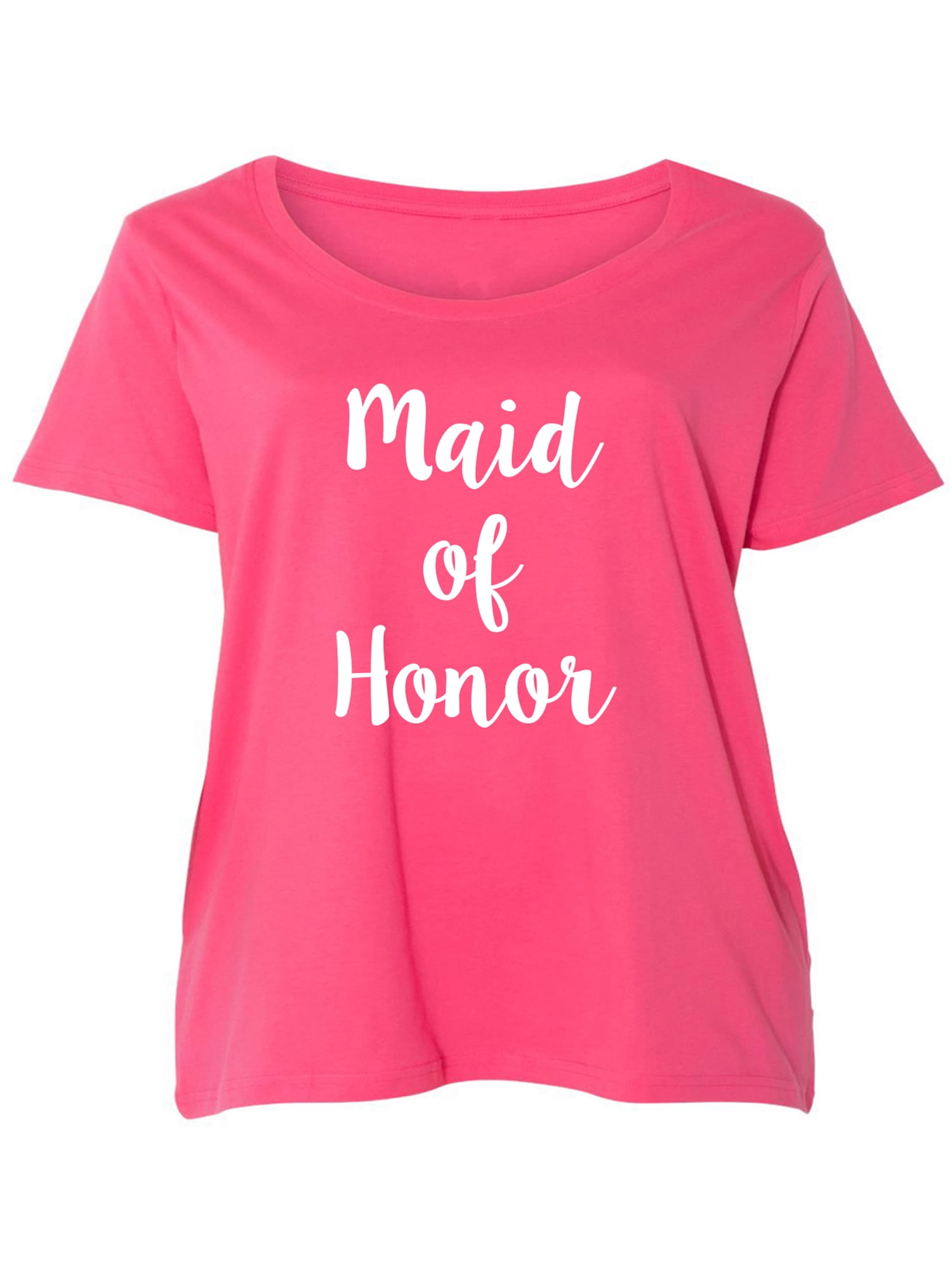 Maid of Honor Womens Plus Size Scoopneck Tee - Walmart.com
