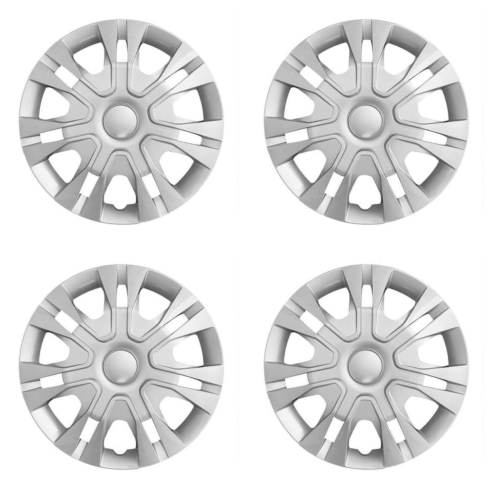 Maidao 15" Car Cap Cover ABS Plastic Hubcap Wheel Covers Black and ...