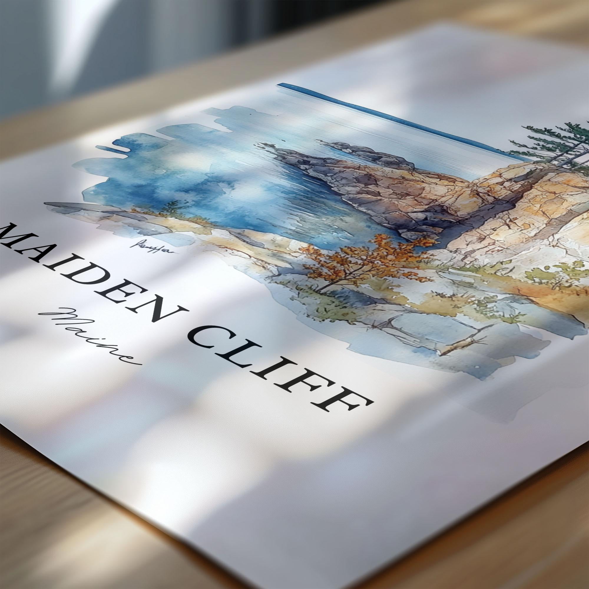 Maiden Cliff Wall Art Maiden Cliff Print Maiden Cliff Watercolor Camden ...