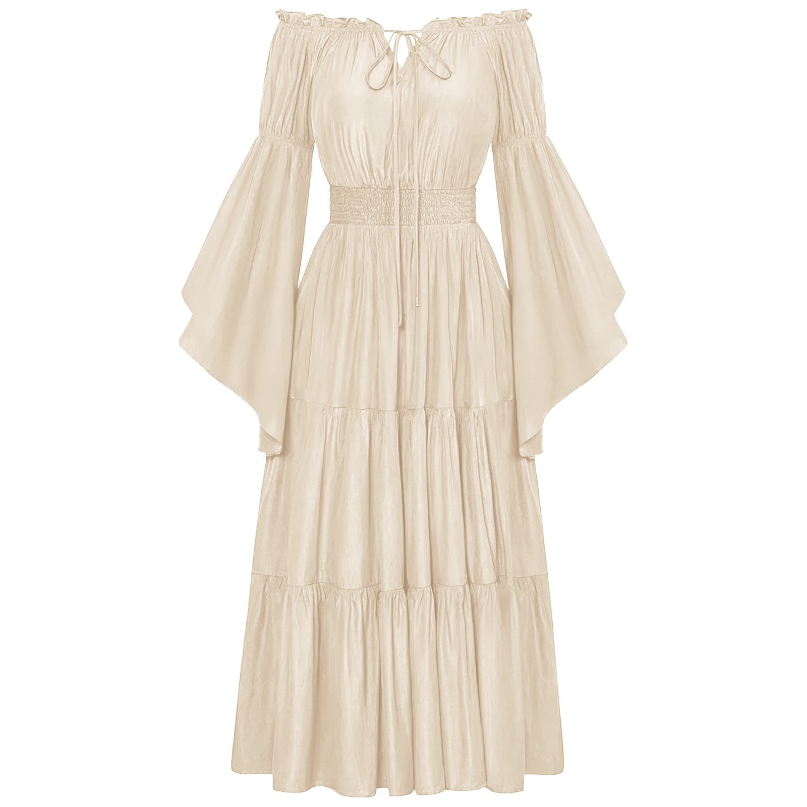 Maiden Dress 2024 Gothic Style Retro One Shoulder Bell Sleeves And ...